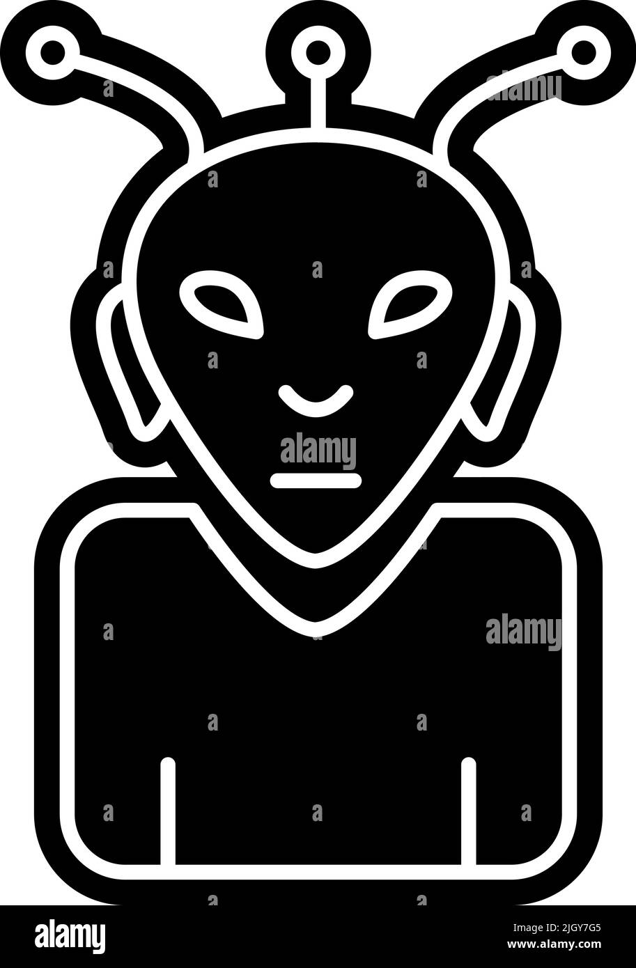 Space alien icon Stock Vector Image & Art - Alamy