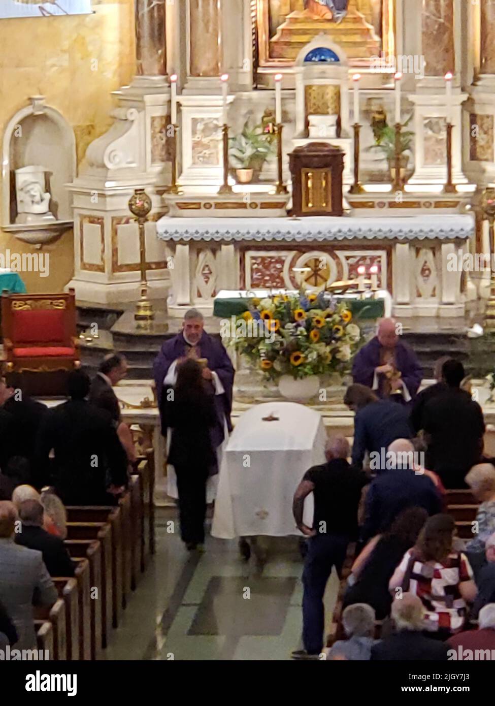 July 13, 2022, New York, New York, USA: July 13, 2022 NEW YORK .Funeral ...
