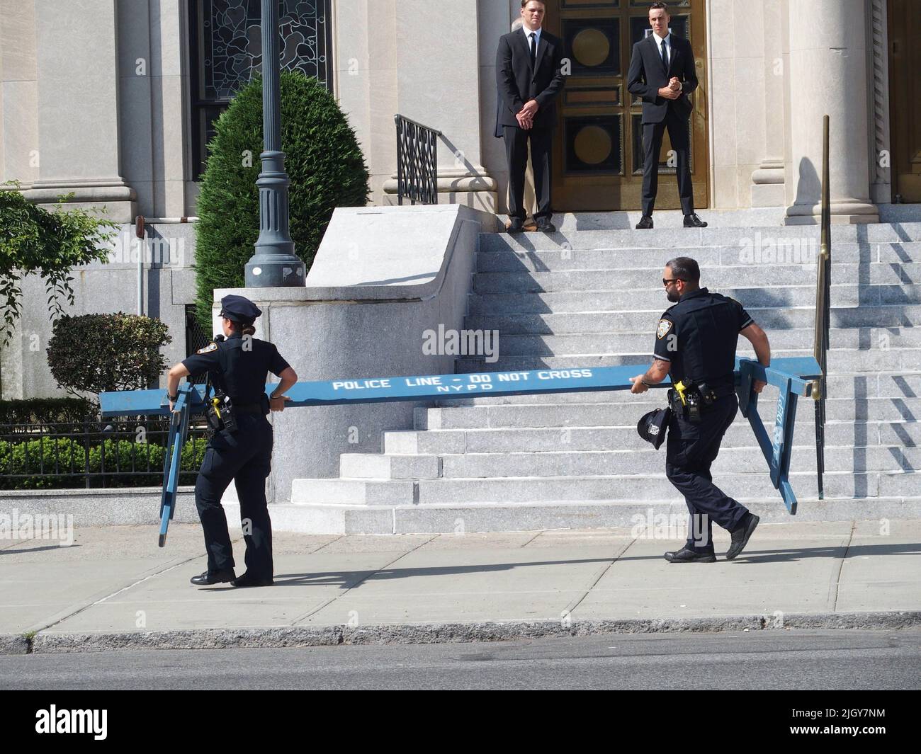 July 13, 2022, New York, New York, USA: July 13, 2022 NEW YORK .Funeral ...