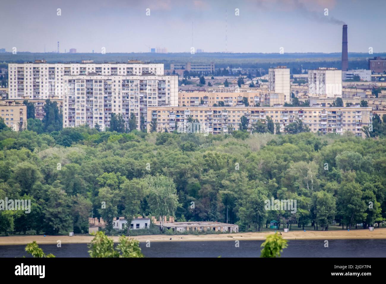 Above soviet communist era buildings in Kyiv - Ukraine Stock Photo - Alamy