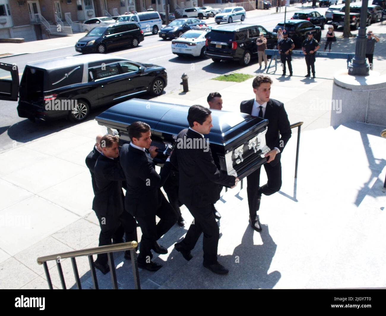 July 13, 2022, New York, New York, USA: July 13, 2022 NEW YORK .Funeral ...