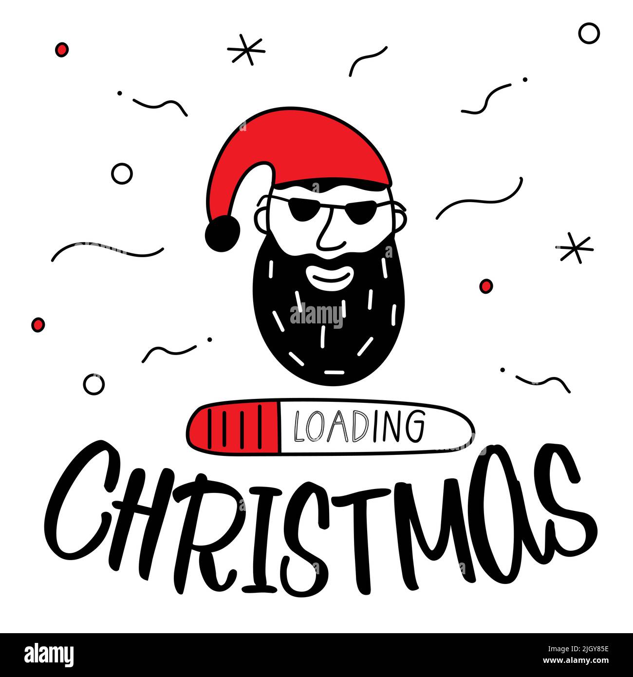 Merry Christmas avatar with head of Santa Claus or elf characters ...