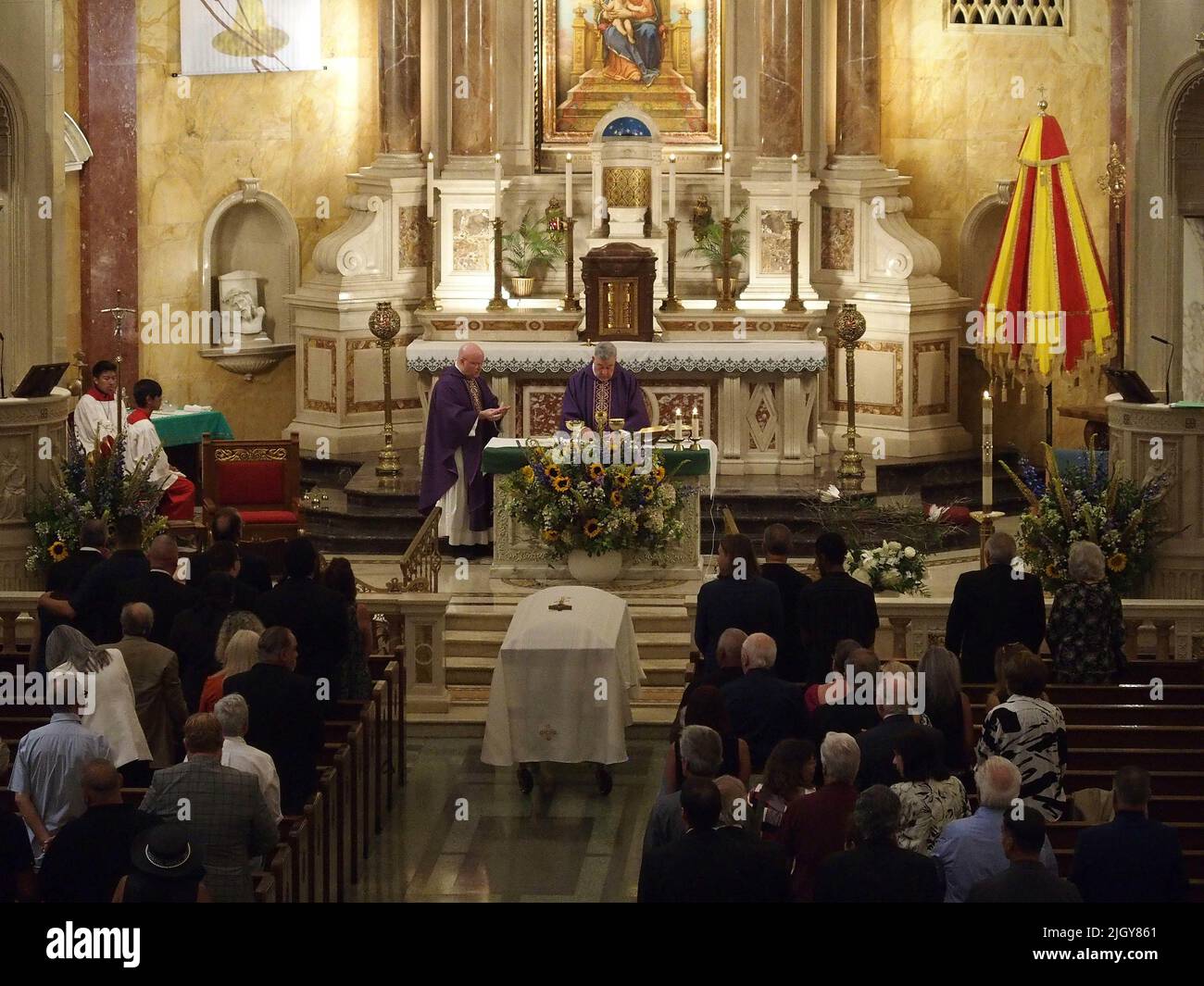 July 13, 2022, New York, New York, USA: July 13, 2022 NEW YORK .Funeral ...