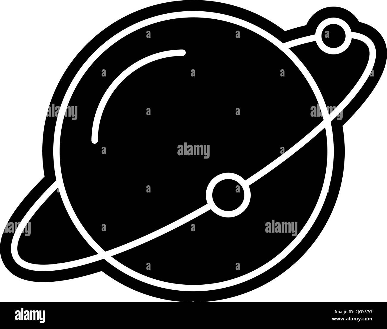 Icon saturn astrology Black and White Stock Photos & Images - Alamy