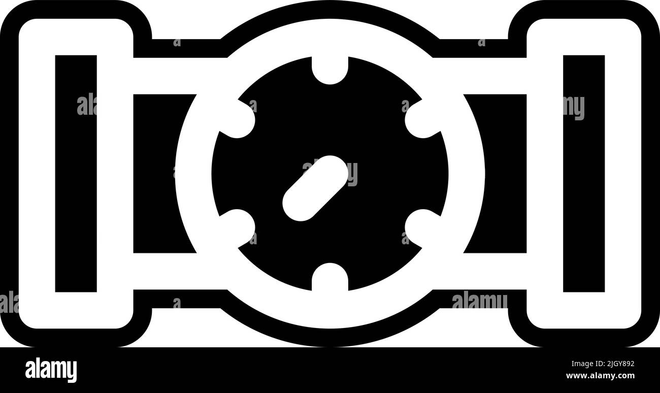 Water meter icon black Black and White Stock Photos & Images - Alamy