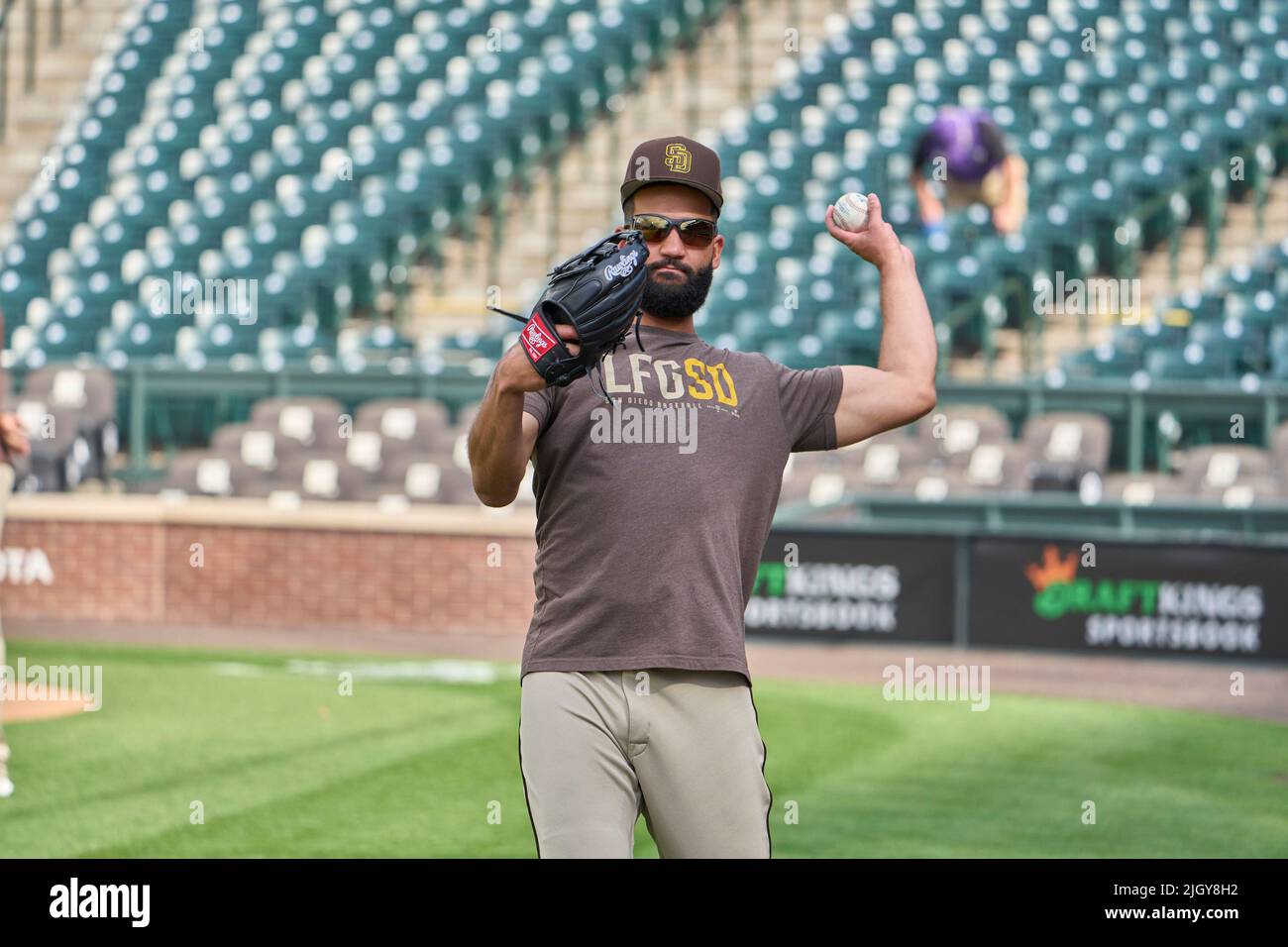 Denver CO, USA. 12th July, 2022. San Diego right fielder Nomar Mazura ...
