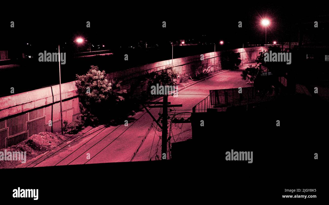 Highway during Night time Stock Photo - Alamy