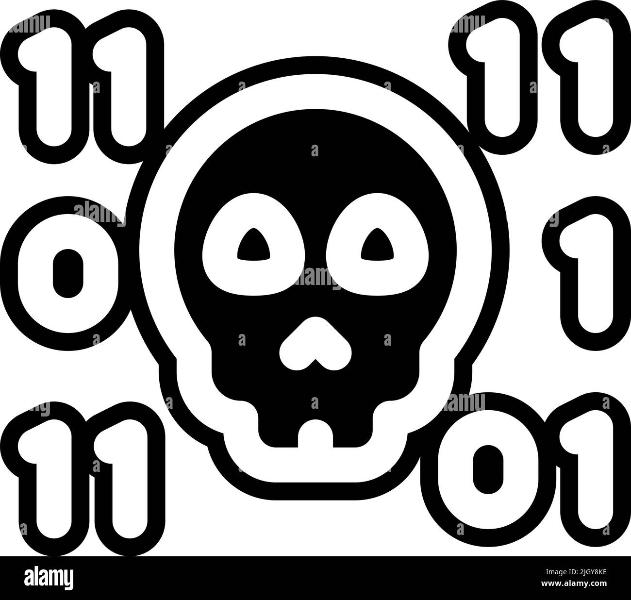 Laptop computer skull isolated icon hi-res stock photography and images ...