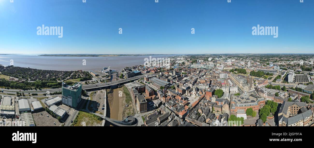 Aerial view of the city of Kingston-upon-Hull, UK Stock Photo - Alamy
