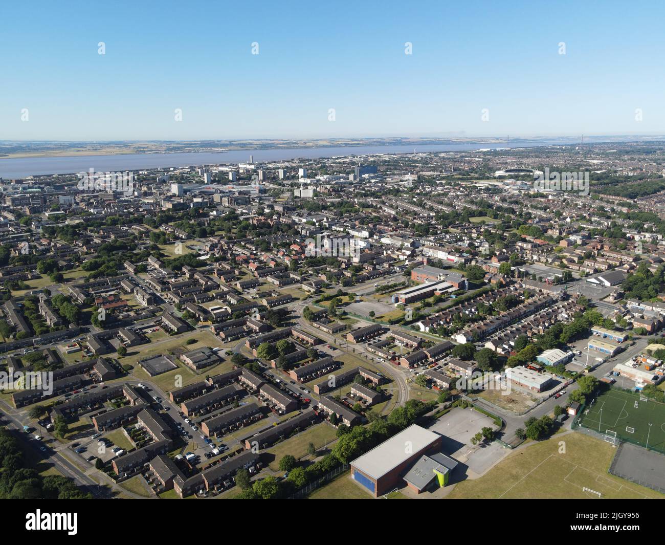 Aerial view of the city of Kingston-upon-Hull, UK Stock Photo - Alamy