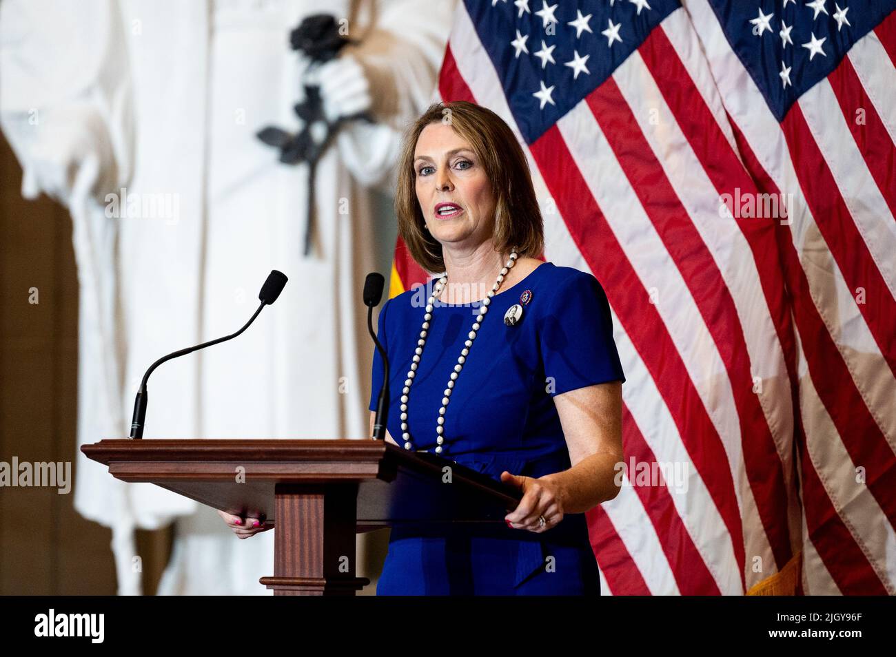 U.S. Representative Kathy Castor (D-FL) speaking at a Statue Dedication ...