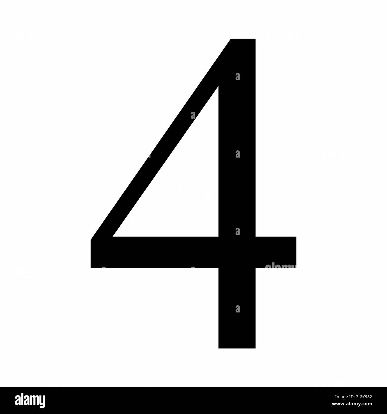 Number four sign isolated on white background Stock Vector Image & Art ...