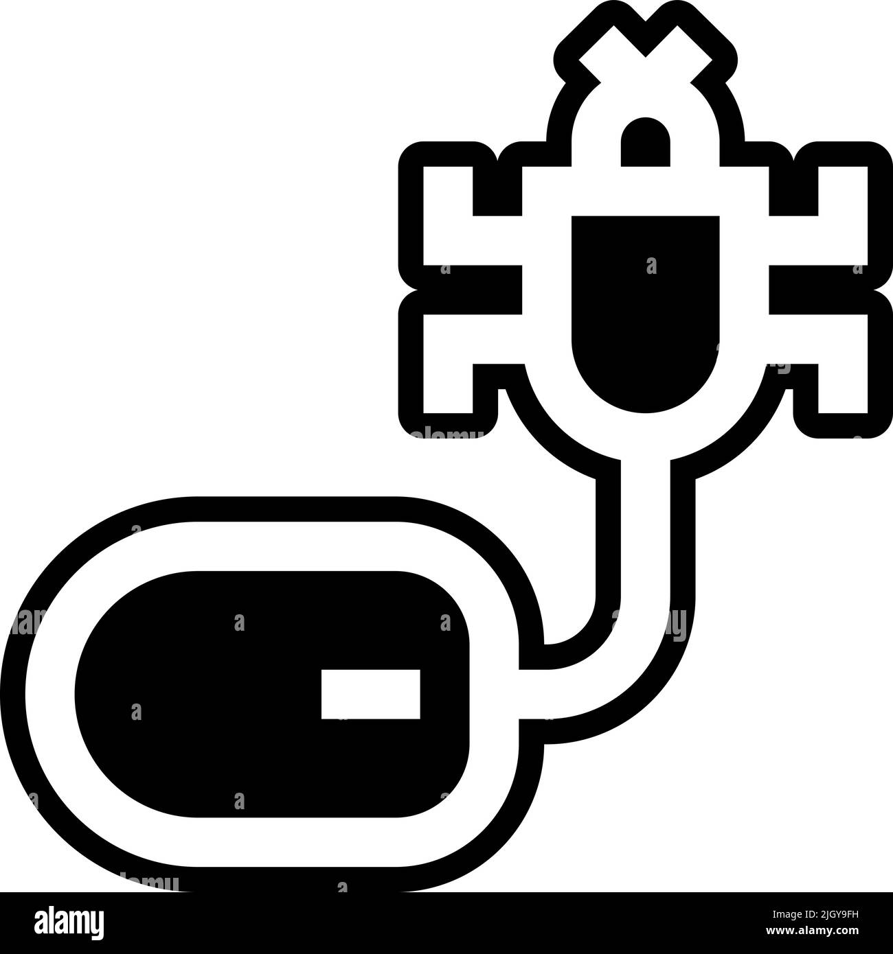 Software maintenance line icon Cut Out Stock Images & Pictures - Alamy