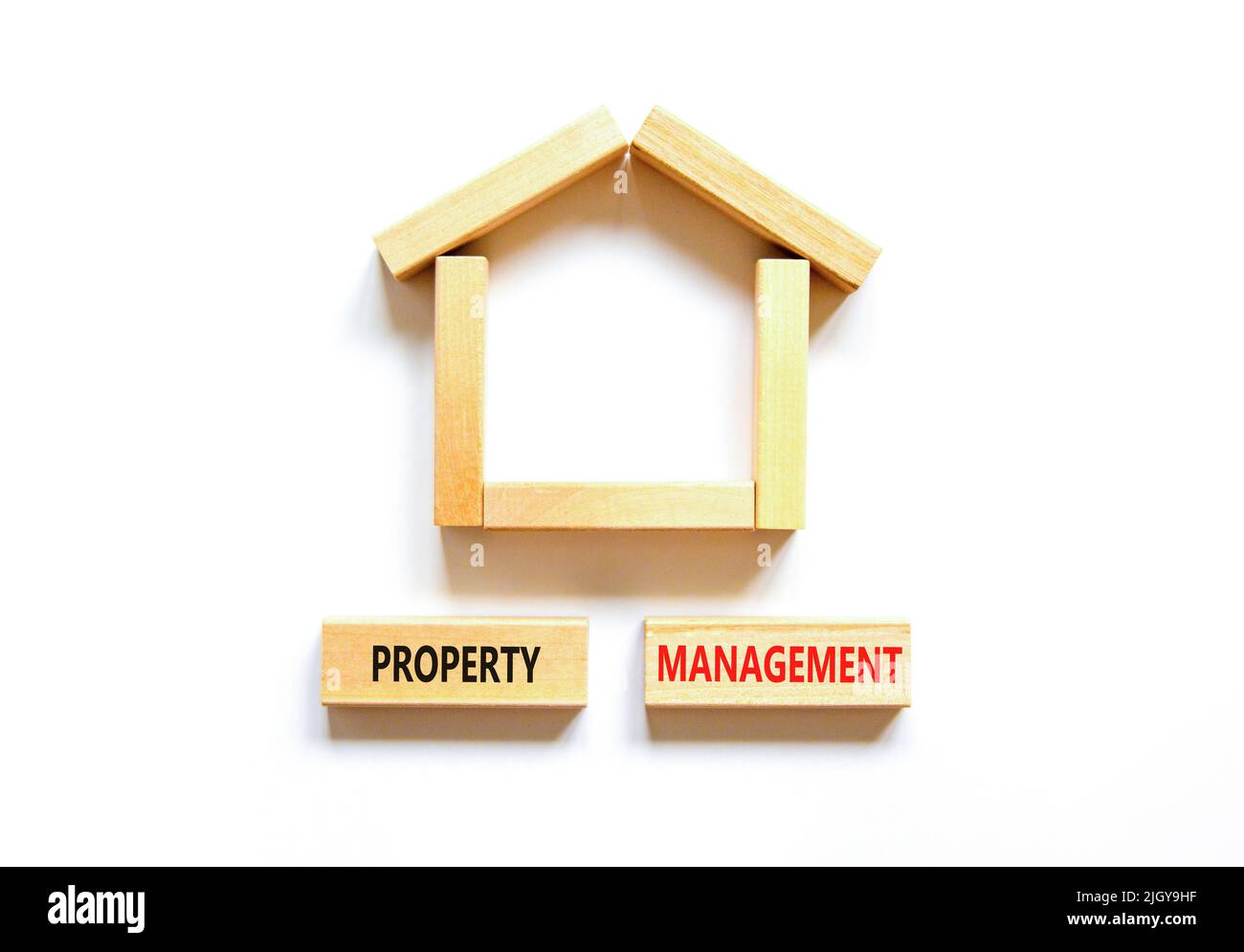 Property management symbol. Concept words Property management on wooden ...