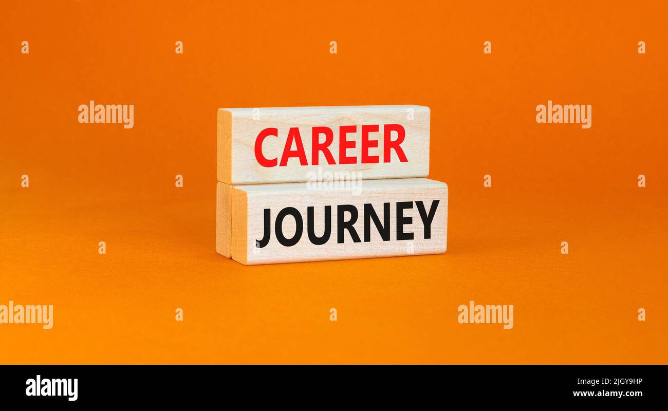 Career journey symbol. Concept words Career journey on wooden blocks on ...