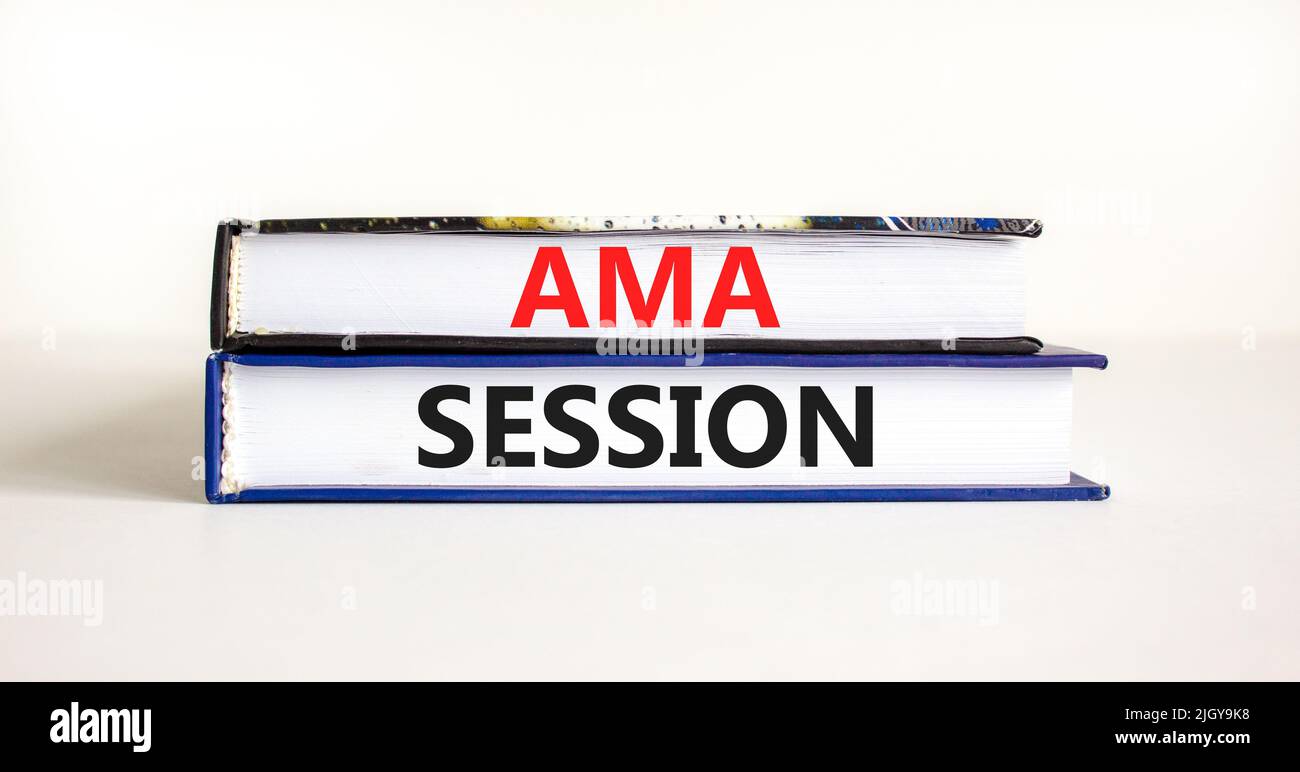 AMA ask me anything session symbol. Concept words AMA ask me anything ...