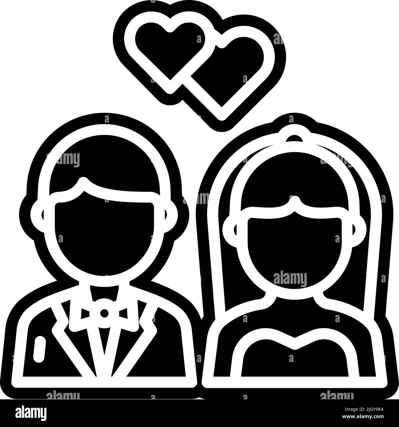 Wedding couple icon Stock Vector Image & Art - Alamy