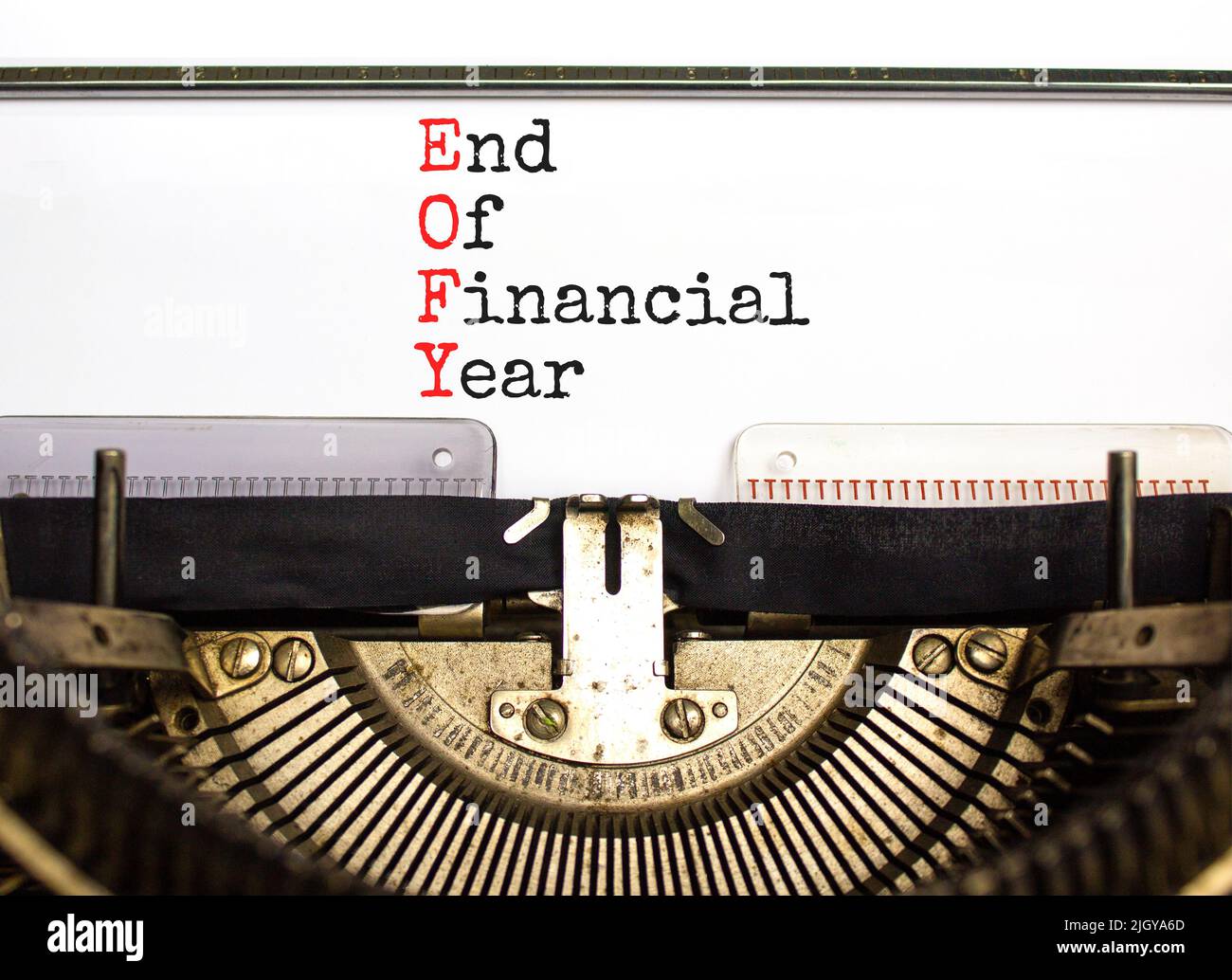 EOFY end of financial year symbol. Concept words EOFY end of financial ...