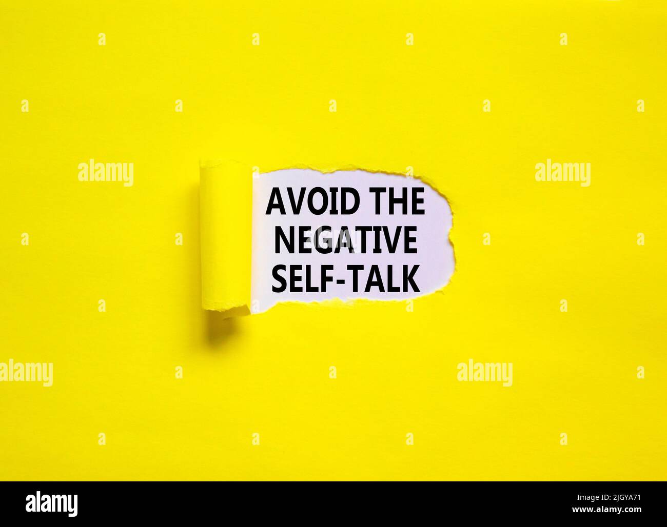 Avoid negative self-talk symbol. Concept words Avoid the negative self ...