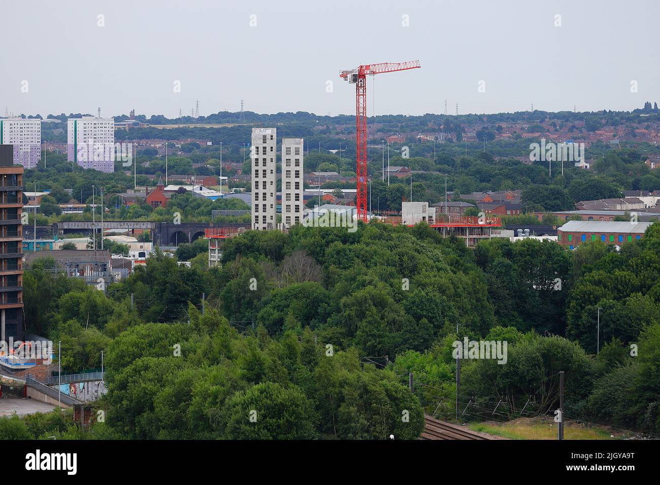 Springwell gardens tower crane hi-res stock photography and images - Alamy