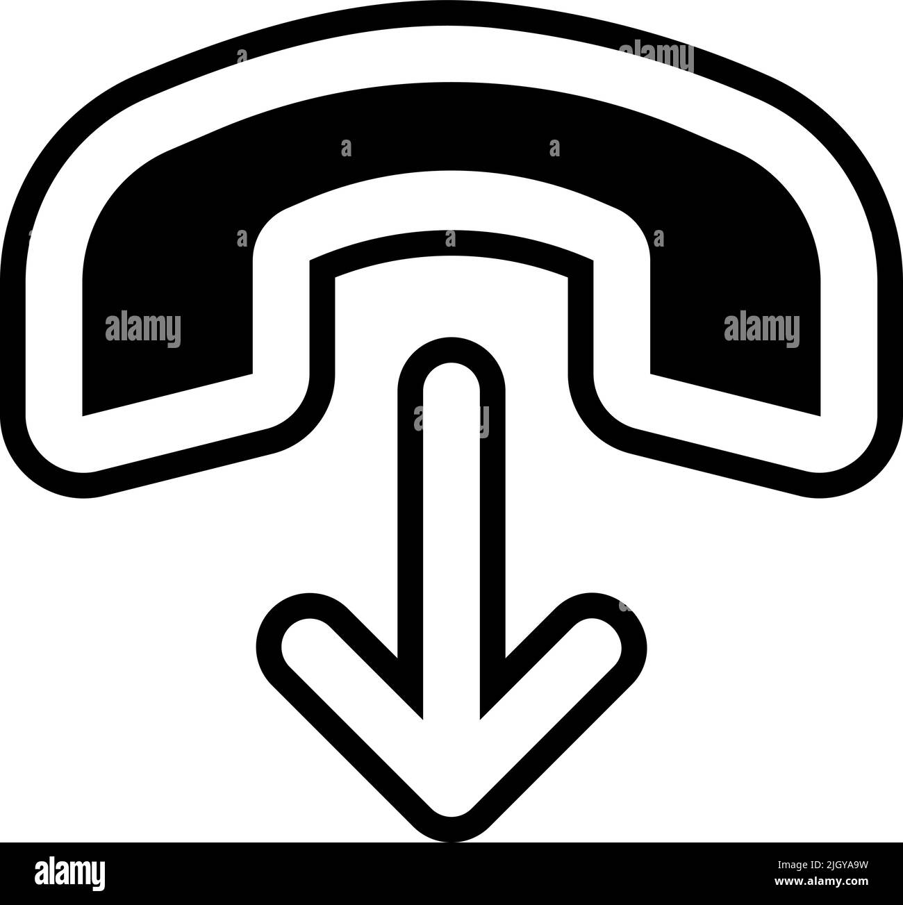 Hang up phone Stock Vector Images - Alamy