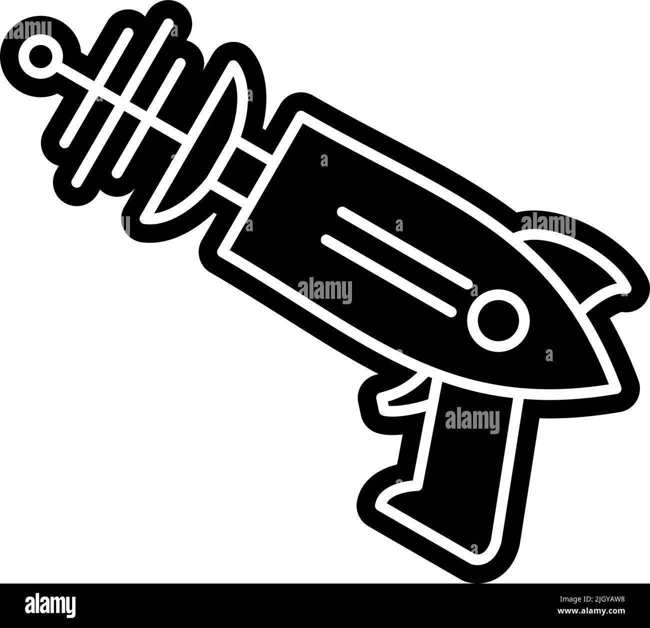 Alien gun flat cartoon Stock Vector Images - Alamy