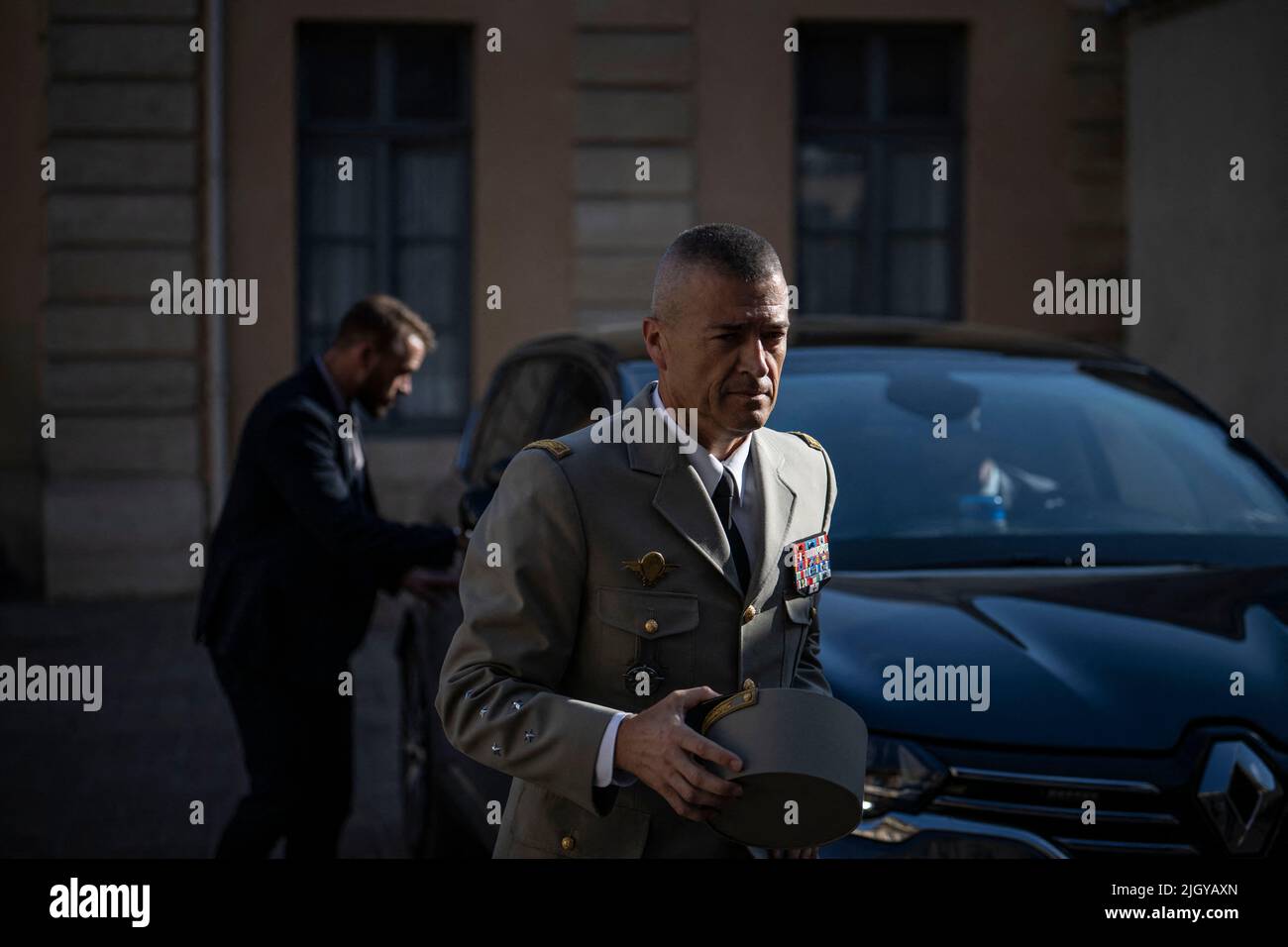 France's Chief of the Defence Staff Thierry Burkhard at the Ministry of ...