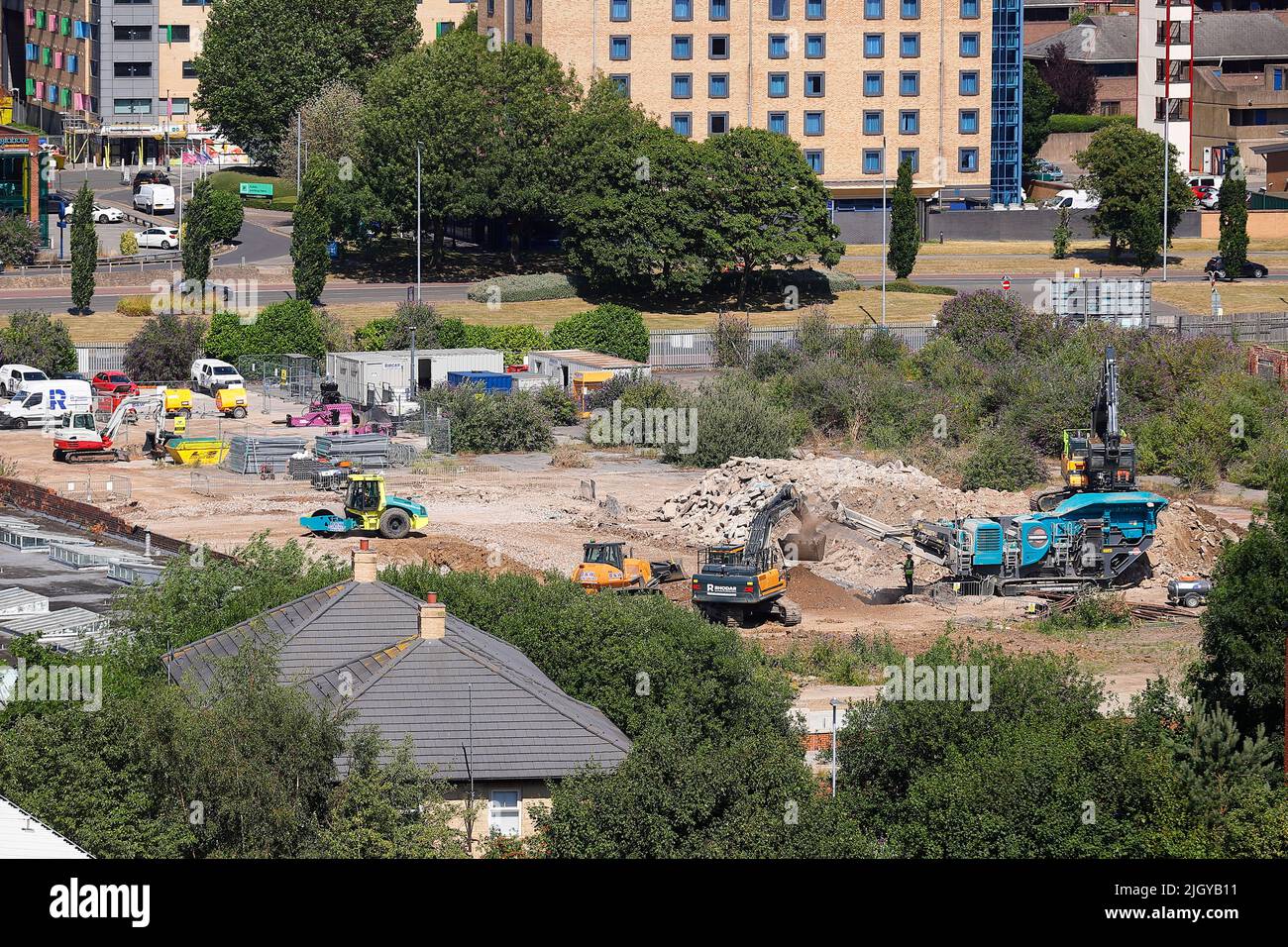 A piece of land on Kirkstall Road in Leeds which is undergoing ...