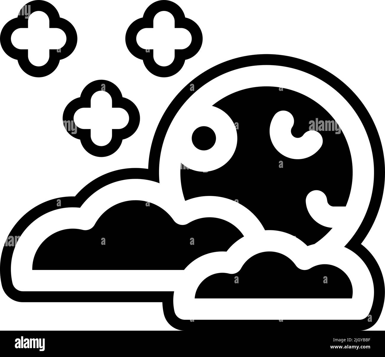 Moon insomnia icon outline Stock Vector Images - Alamy