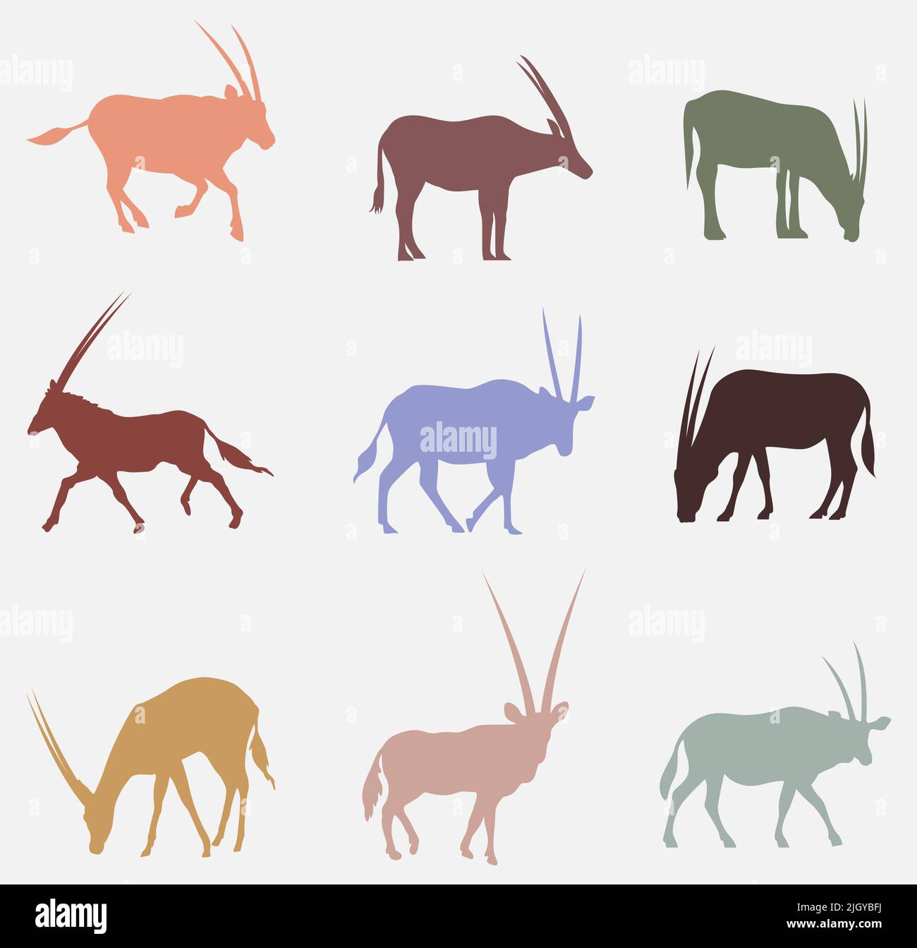 Arabian antelope Stock Vector Images - Alamy