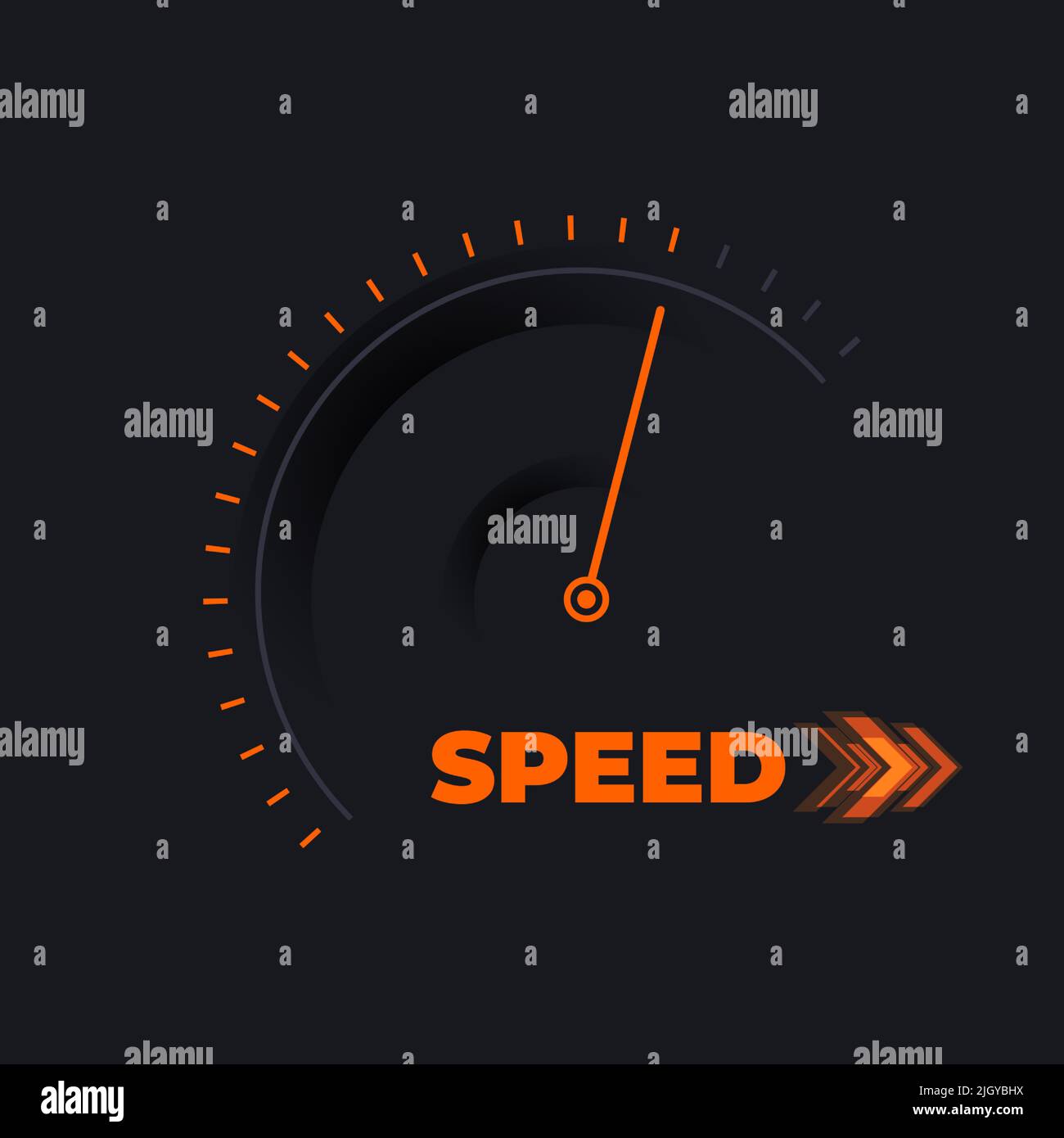 Vector abstract speedometer concept template. Vector illustration Stock ...