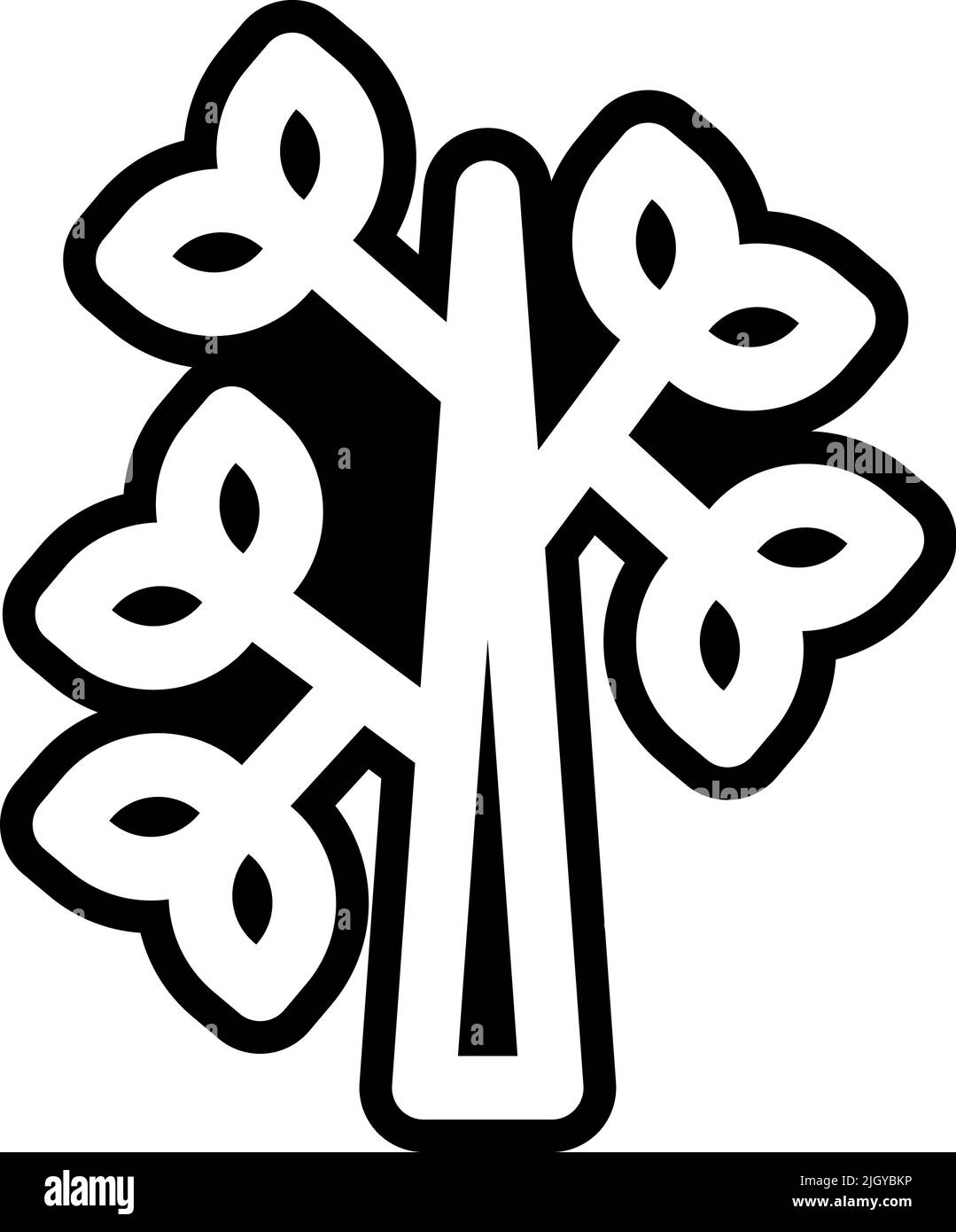 Two trees oak tree Black and White Stock Photos & Images - Alamy