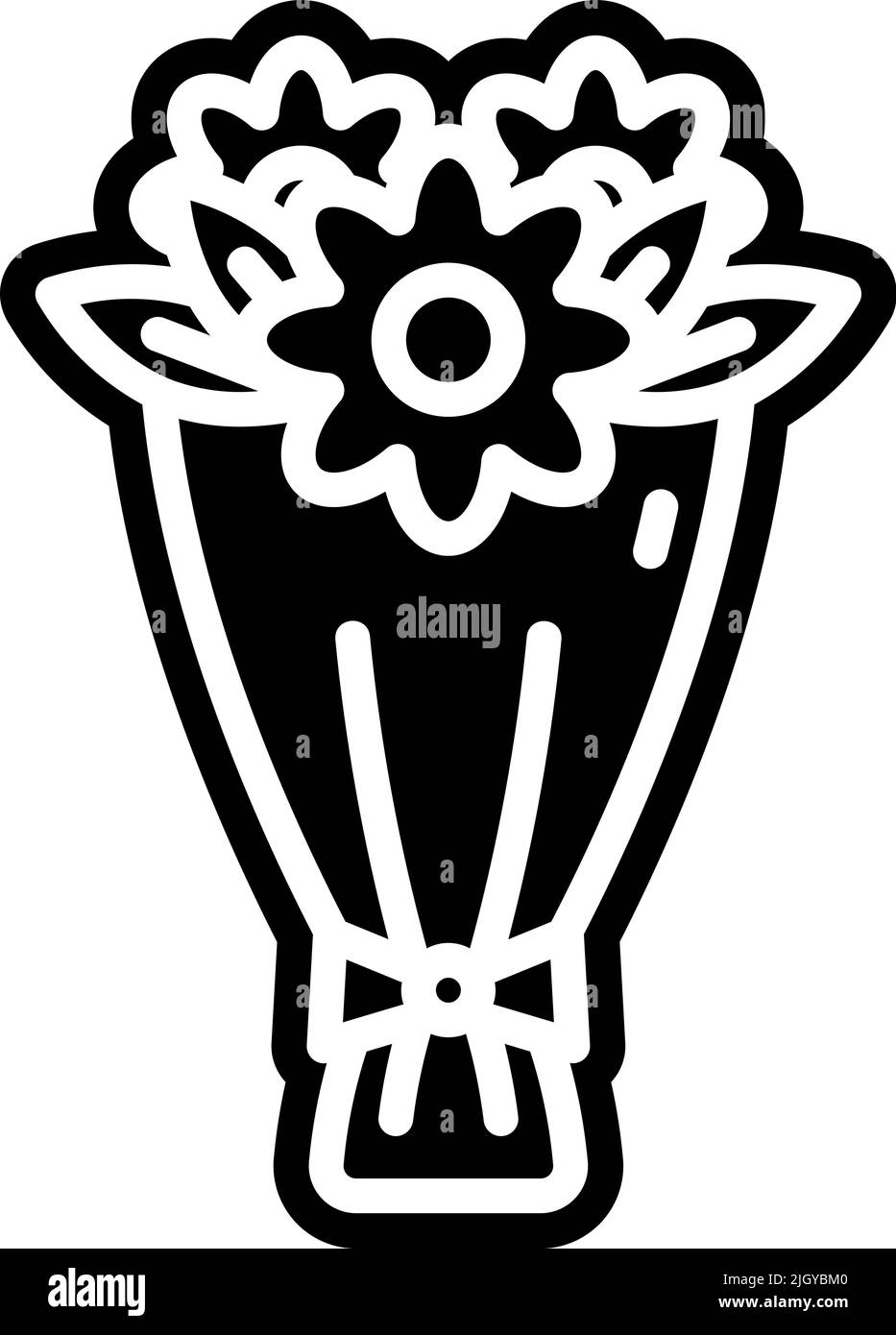 Beautiful rose flower bouquet wedding Black and White Stock Photos ...