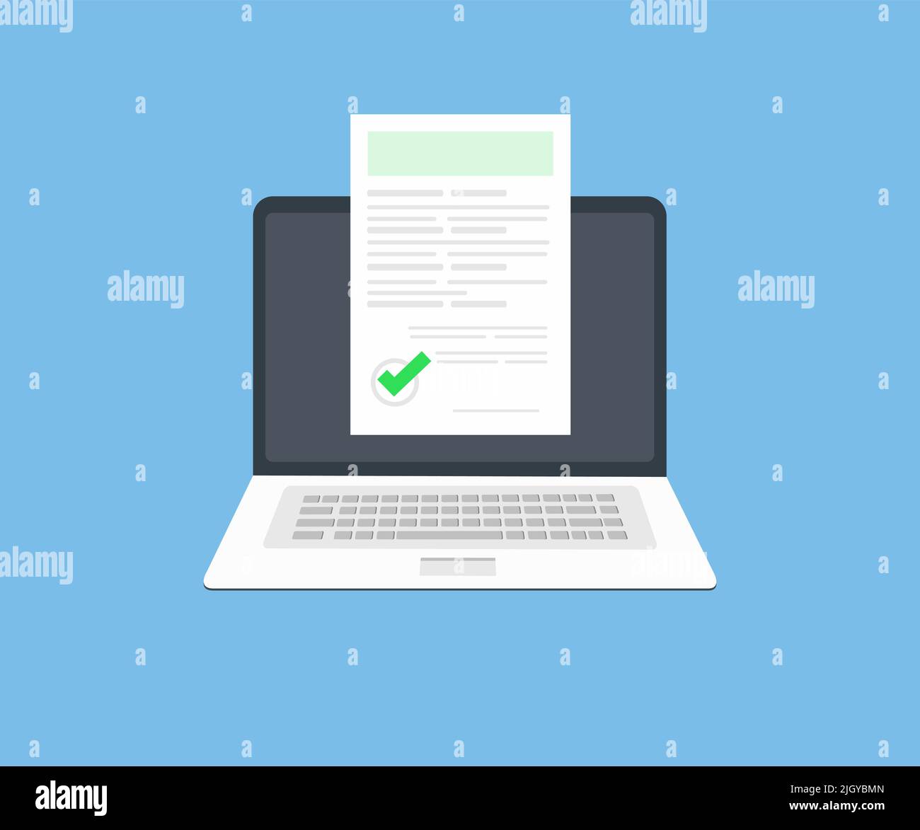 Online digital document inspection or assessment evaluation on laptop ...