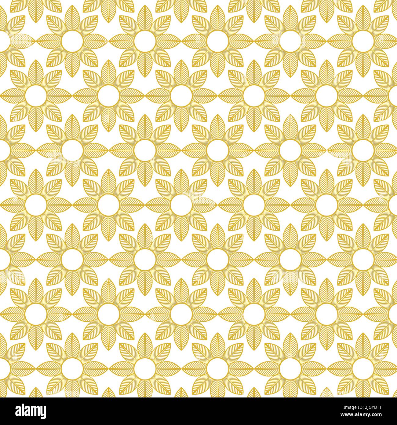 Golden Yellow Flower Pattern Background Stock Vector Image & Art - Alamy