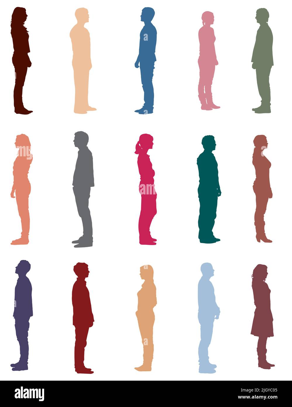 Human Sideview Silhouettes Stock Vector Image & Art - Alamy