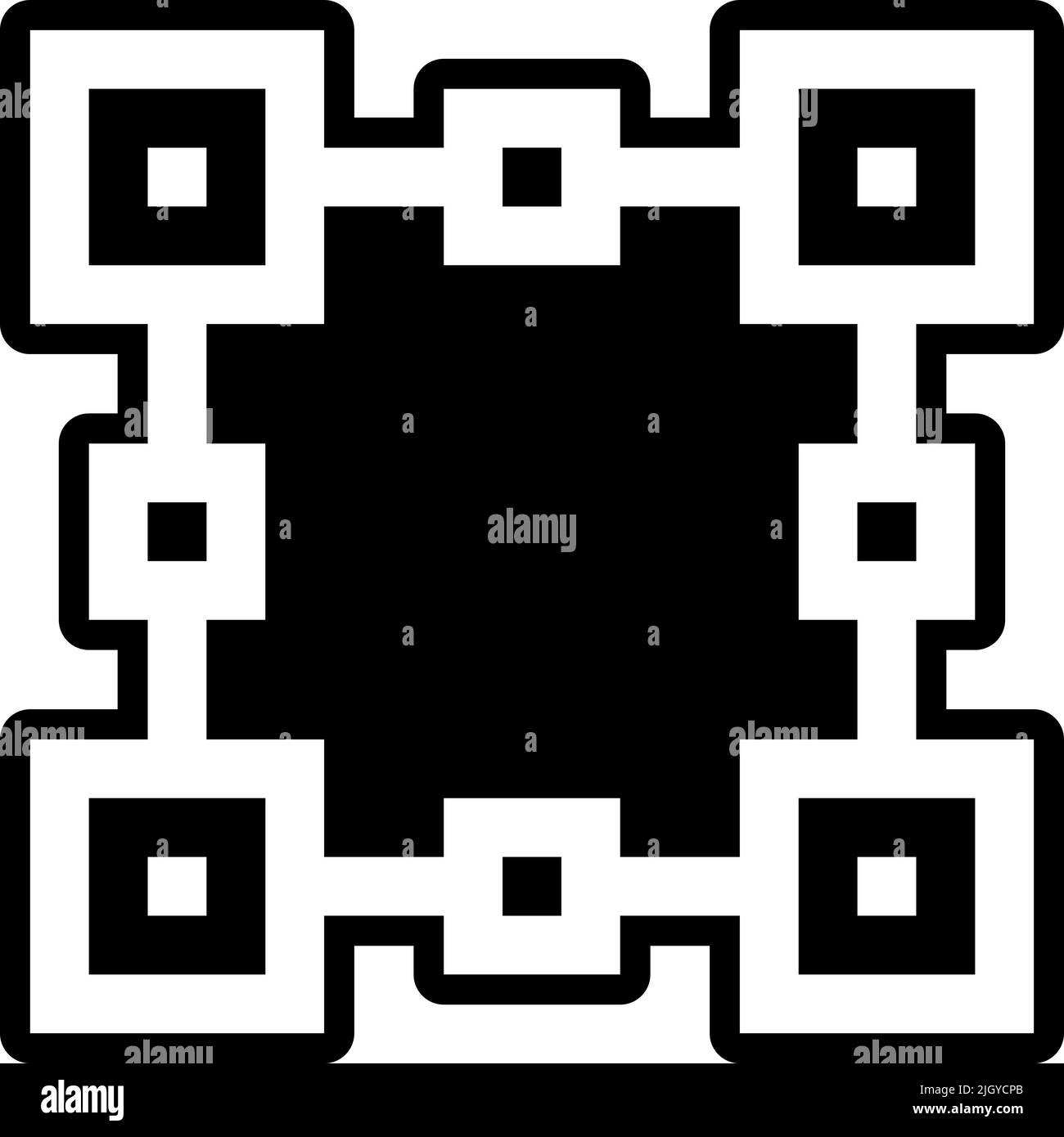 Blockchain outline minimal icon Black and White Stock Photos & Images - Alamy