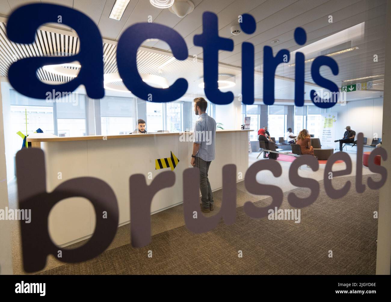 Illustration picture shows a waiting room at Brussels regional ...