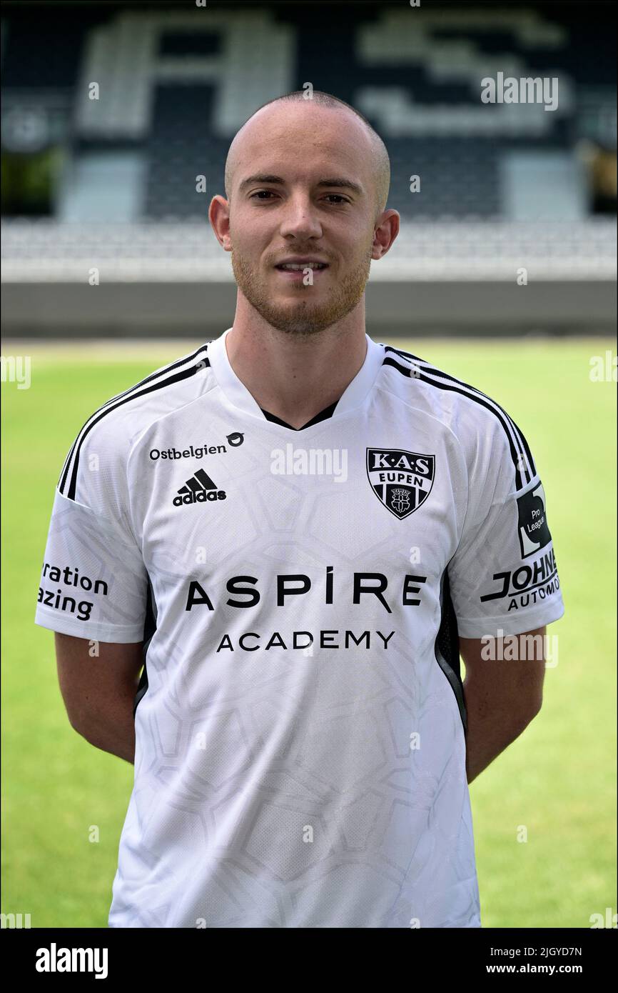Eupen's Jerome Deom poses for the photographer at the 2022-2023 season ...