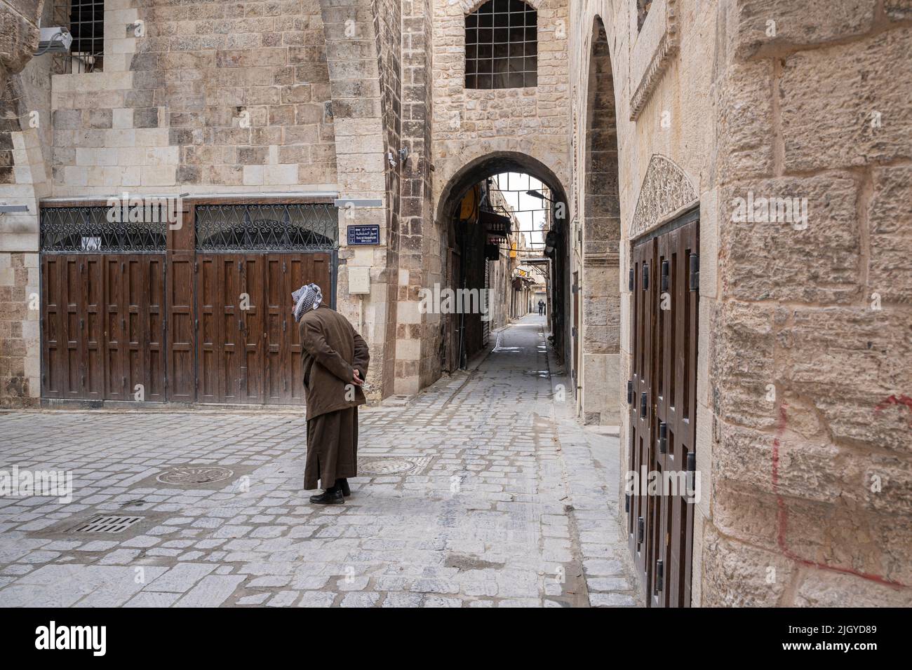 Inside the Aleppo Souk in the Old City in Aleppo, Syria Stock Photo - Alamy