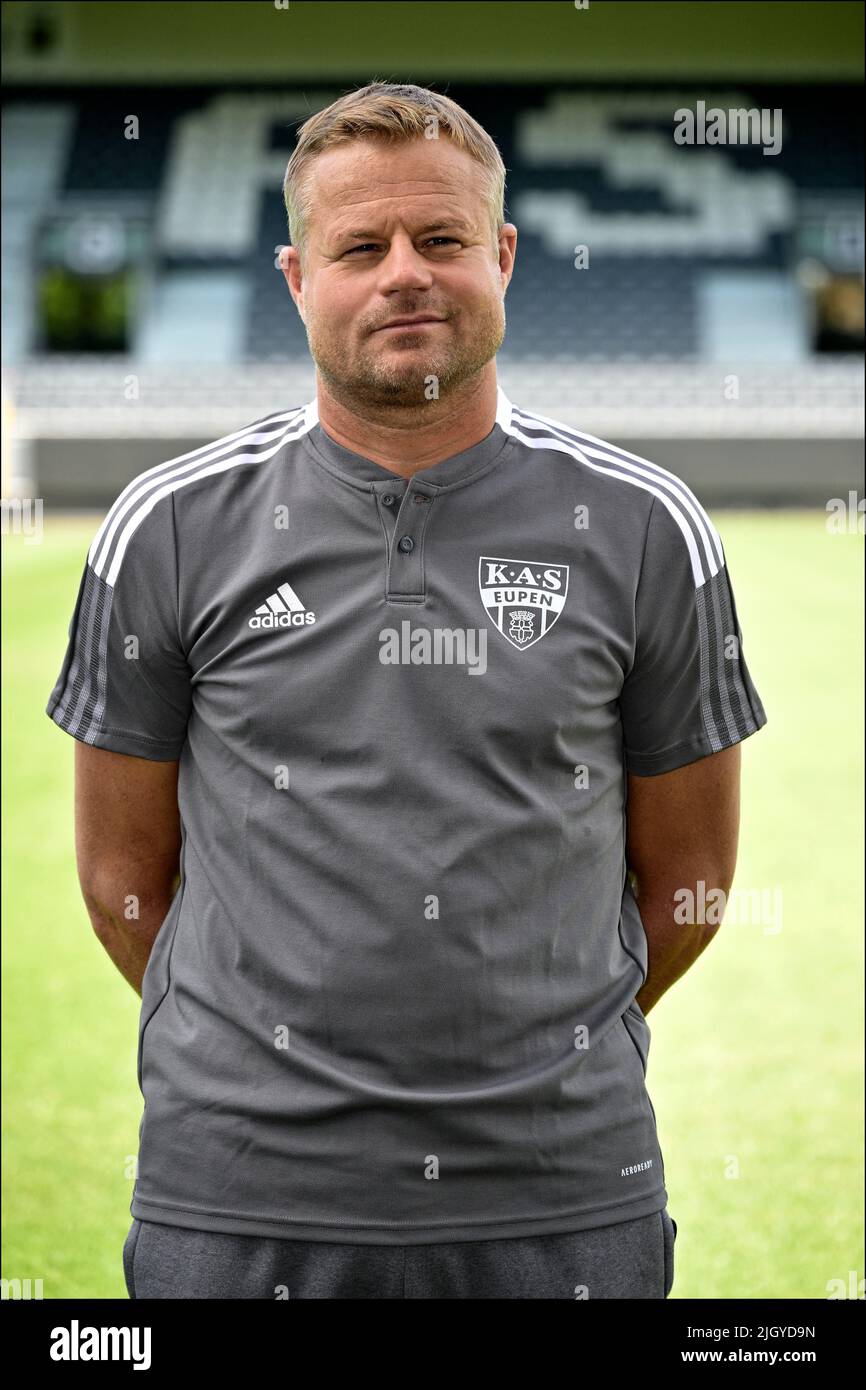 Eupen's doctor Stefan Ivic poses for the photographer at the 2022-2023 season photoshoot of ...