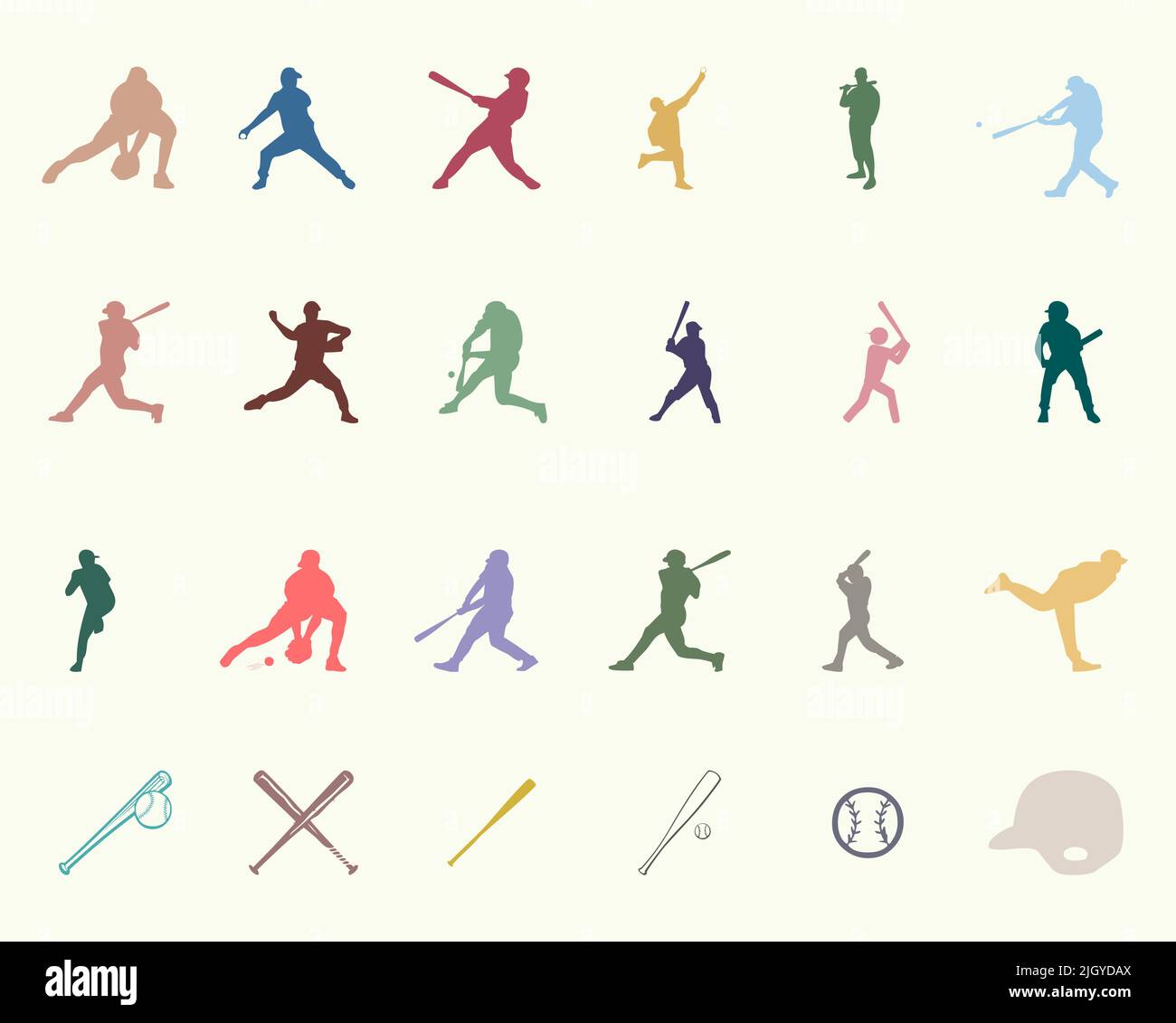 Baseball league player Stock Vector Images - Alamy