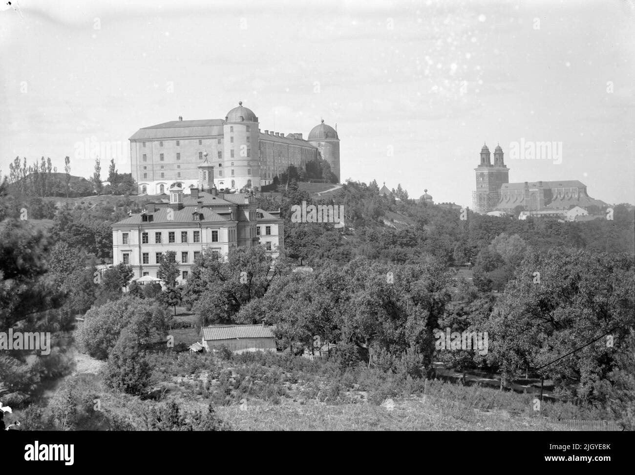 Academic Hospital, Uppsala Castle and Uppsala Cathedral with ...