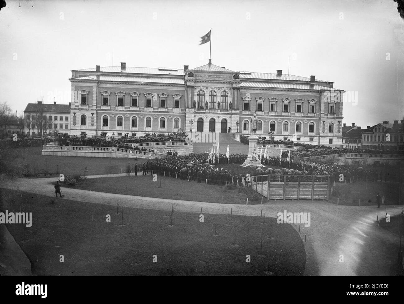 Geijer statue's inauguration, University Park, Uppsala 1889. Geijer ...