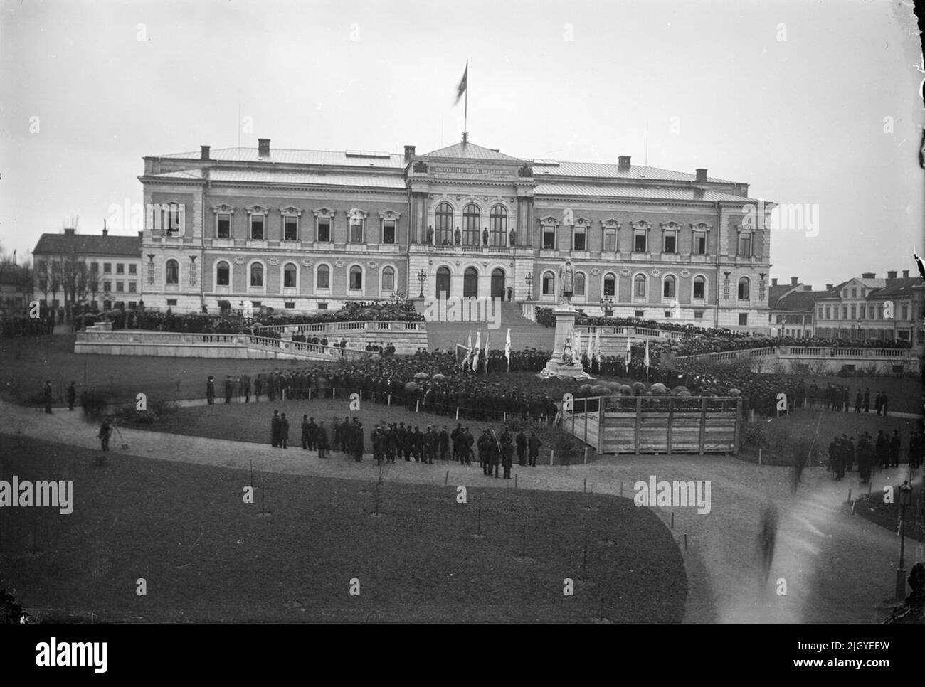 Geijer statue's inauguration, University Park, Uppsala 1889. Geijer ...