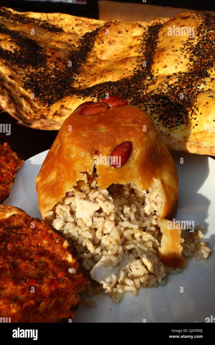 Traditional Turkish food Stuffed Rice (Turkish: İçli Pilav) at the ...