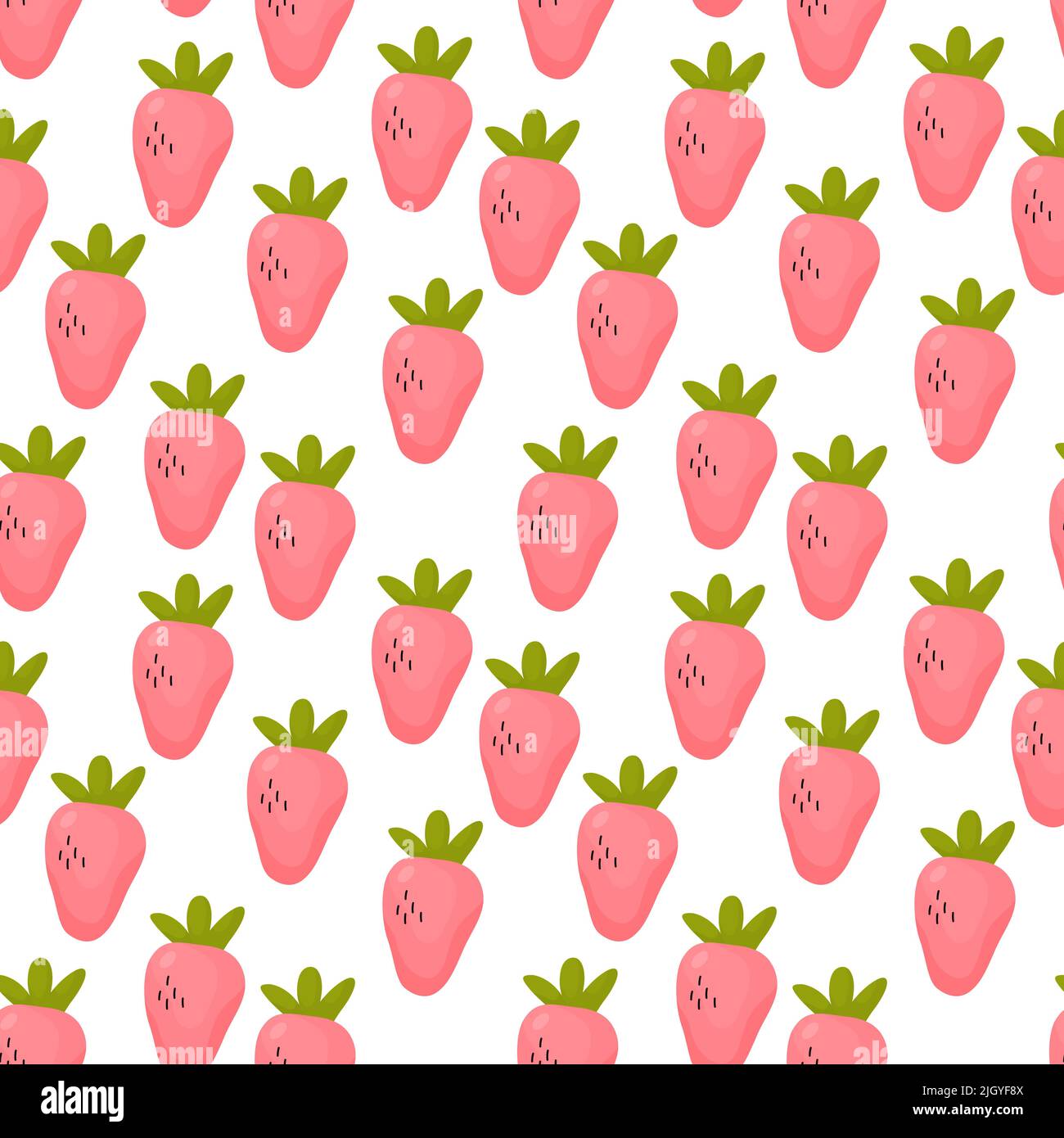 Strawberries seamless vector pattern on white Stock Vector Image & Art ...