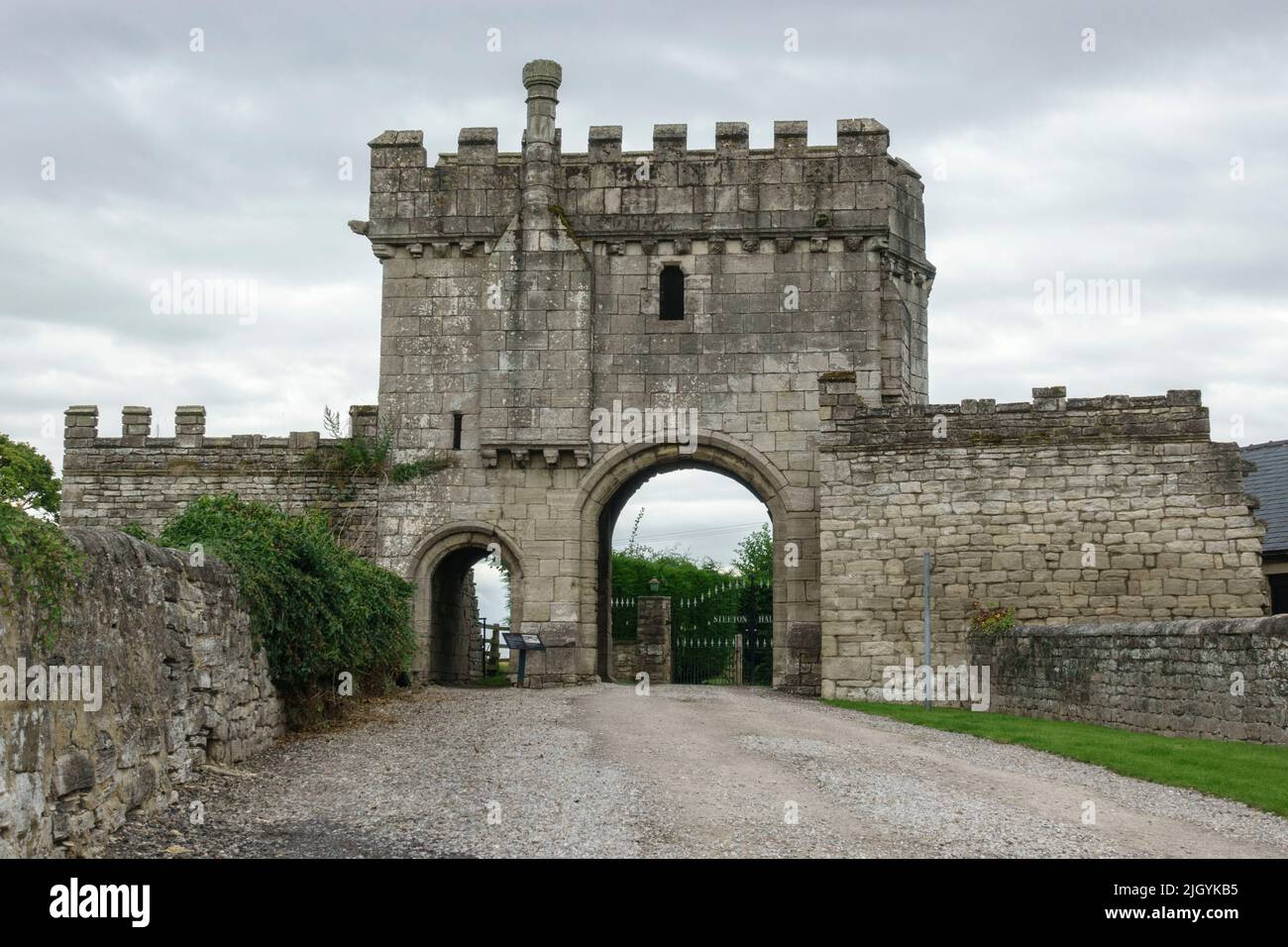 The Steeton Hall Gateway, South Milford, North Yorkshire, UK Stock ...