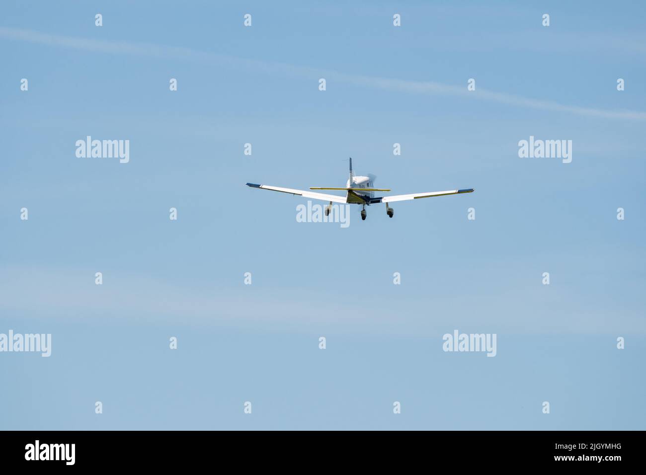 Lommis, Switzerland, May 11, 2022 Piper PA28-181 Archer III propeller ...