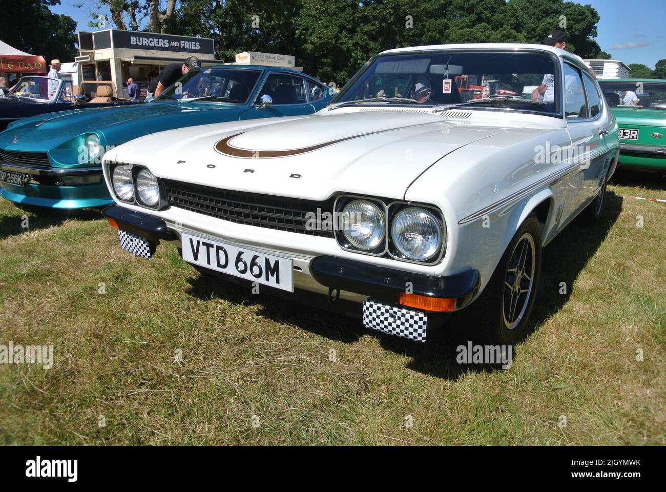 A 1973 Ford Capri parked on display at the 47th Historic Vehicle ...
